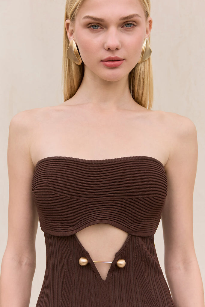 CHRISTY KNIT DRESS - JAVA – CULT GAIA